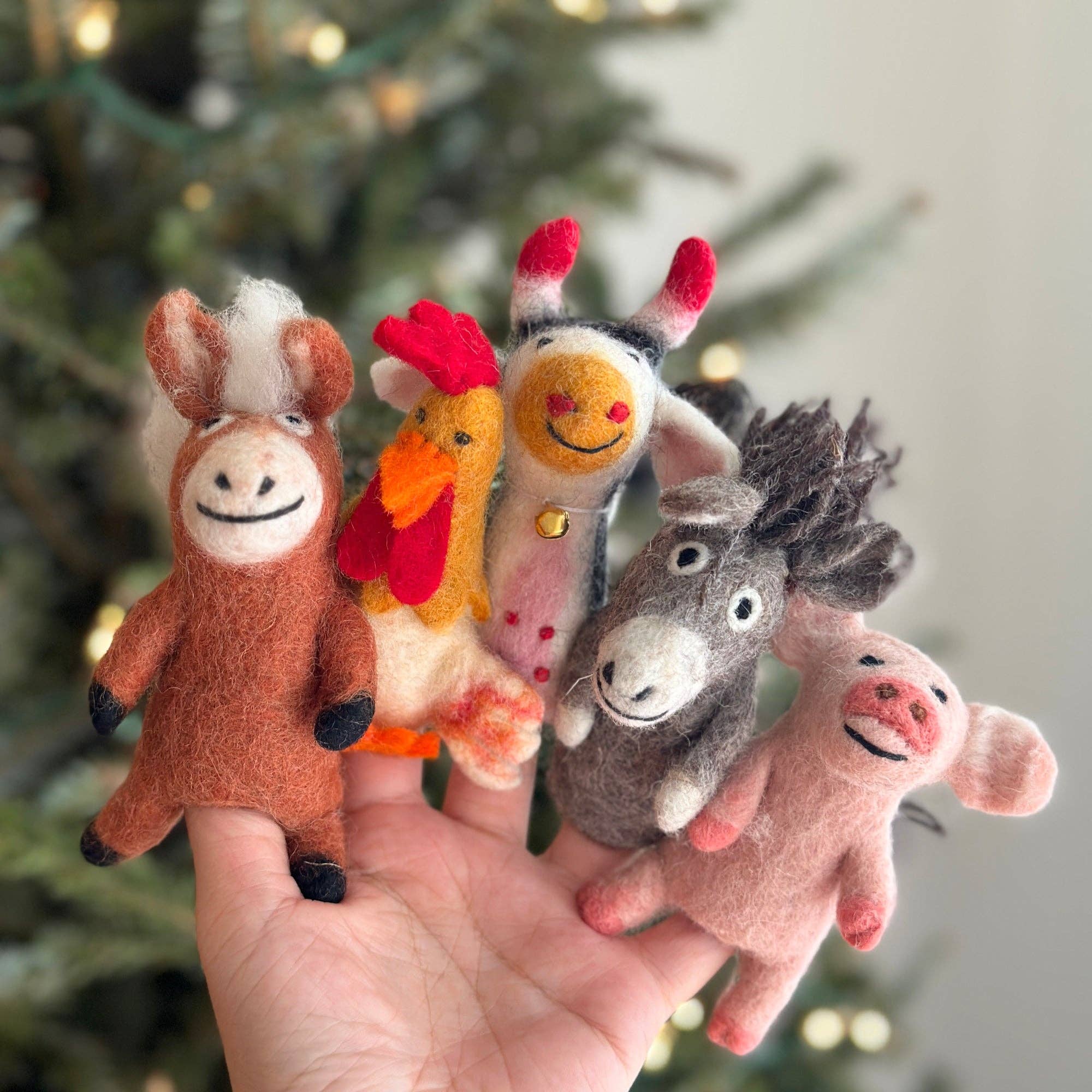 Assorted Felt Finger Puppet - Farm Animal Set of 6 – George the Farmer
